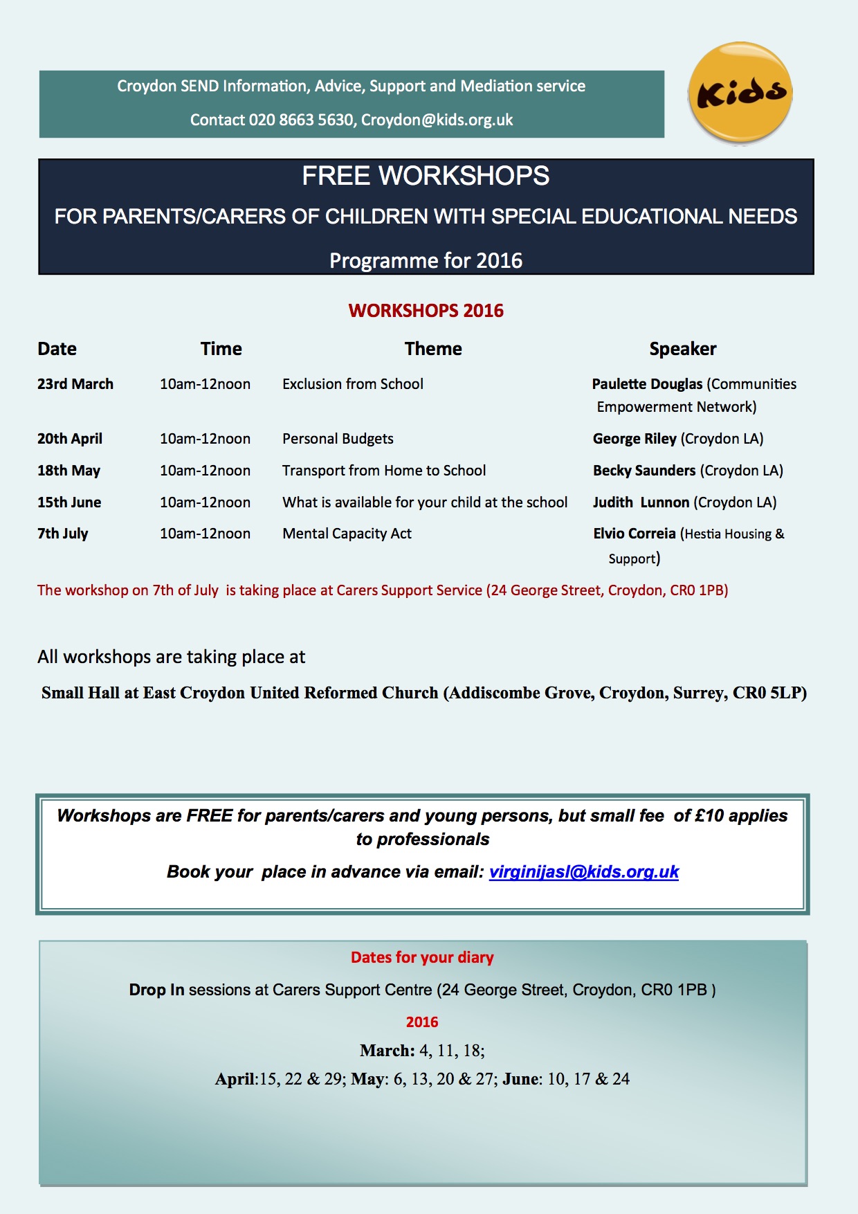 SEN workshops – Heavers Farm Primary School