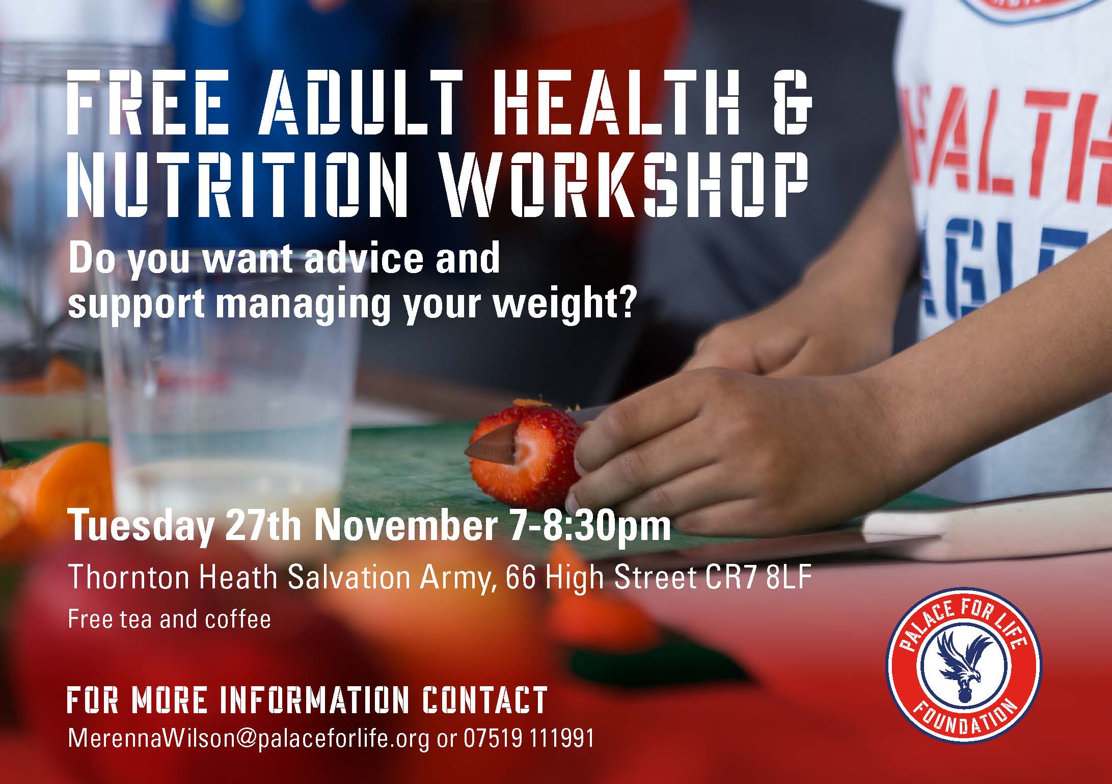 Free adult health and nutrition workshop – Heavers Farm Primary School
